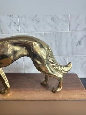 Vintage | Accents | Vintage 15 Brass Borzoi Dog Sculpture Figurine ...